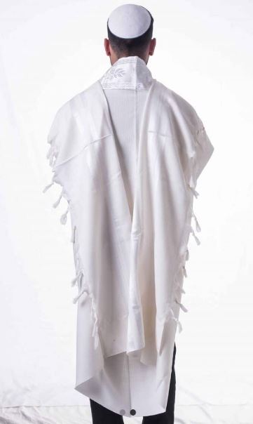 Shabbat White Talit | Shalom House Fine Judaica